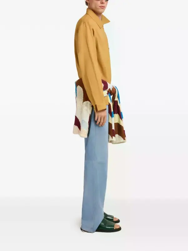 Marni Zip Pocket Waves Logo Shirt - Yellow