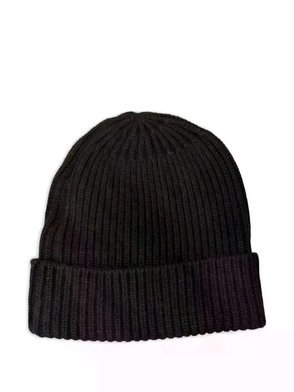 EMERSON RENALDI Ribbed Beanie Hat - Black