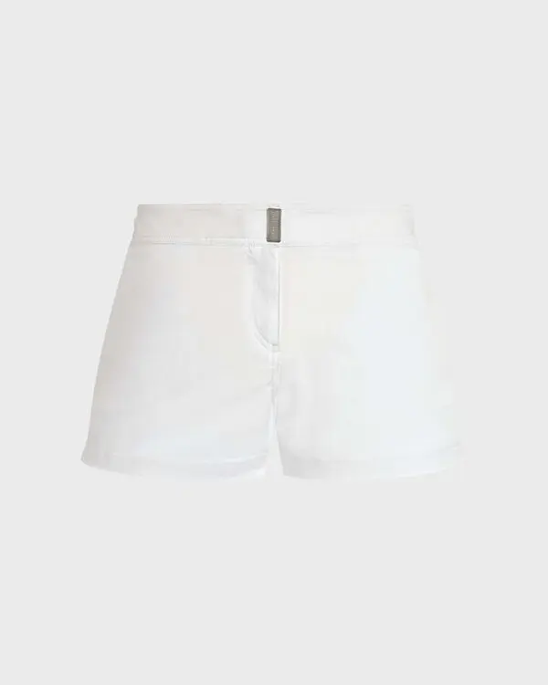Vilebrequin Flat Belt Swim Shorts - White