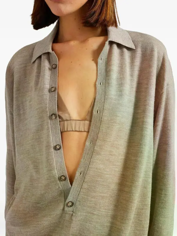 THE FRANKIE SHOP Button Knitted Top