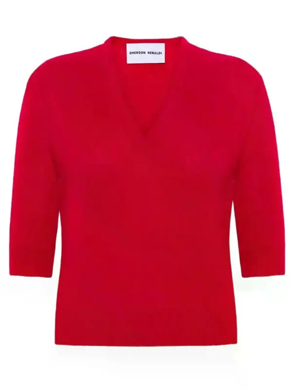 EMERSON RENALDI V-neck 3/4 Sleeve Sweater