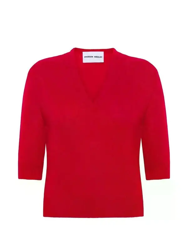 EMERSON RENALDI V-neck 3/4 Sleeve Sweater