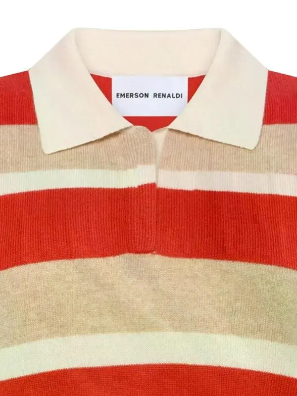 EMERSON RENALDI Striped Polo Top