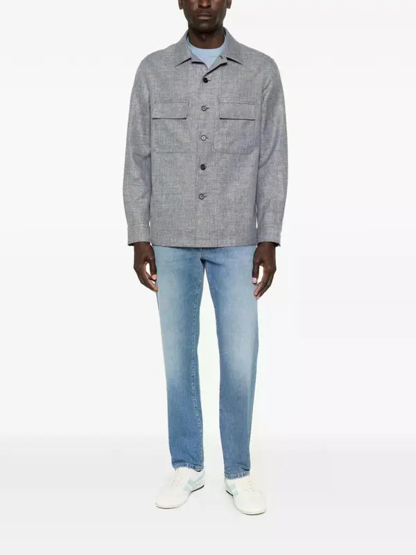 Zegna Chest-pocket Shirt - Blue