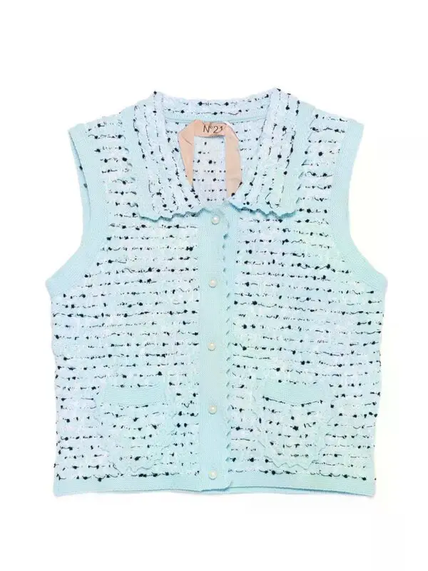 N°21 Button-fastening Gilet - Blue