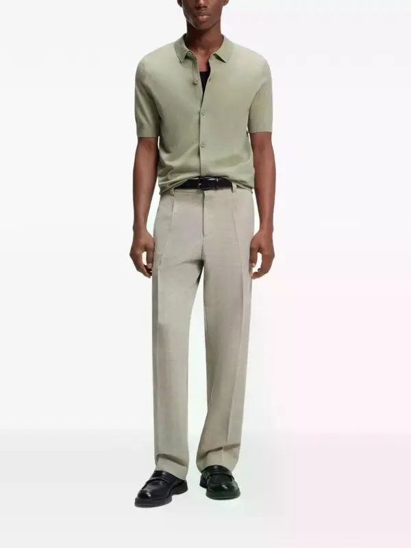 BOSS Regular-fit Shirt With Knitted Structure