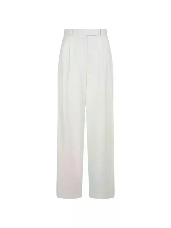Elie Saab Gabardine Pleated Trousers