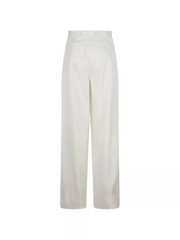 Elie Saab Gabardine Pleated Trousers