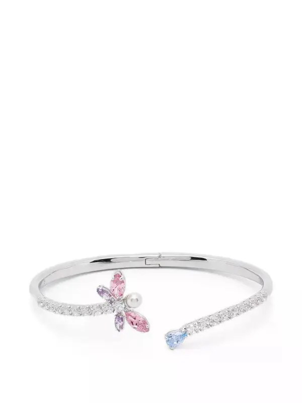 SWAROVSKI Crystal Dragonfly Bangle - Silver