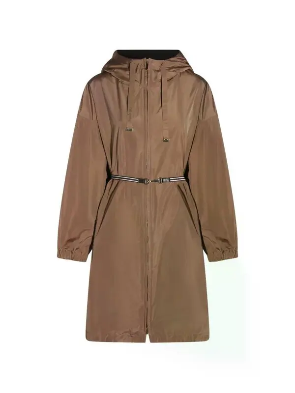 Max Mara Hooded Belted Coat