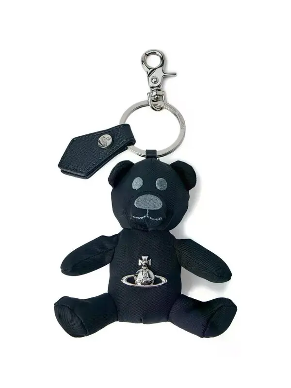 VIVIENNE WESTWOOD Orb-logo Bear Keyring - Black