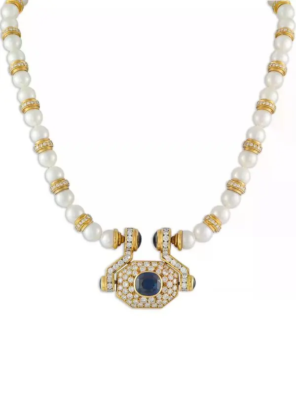 LB EXCLUSIVE 18k Yellow Diamond And Sapphire Necklace - Gold