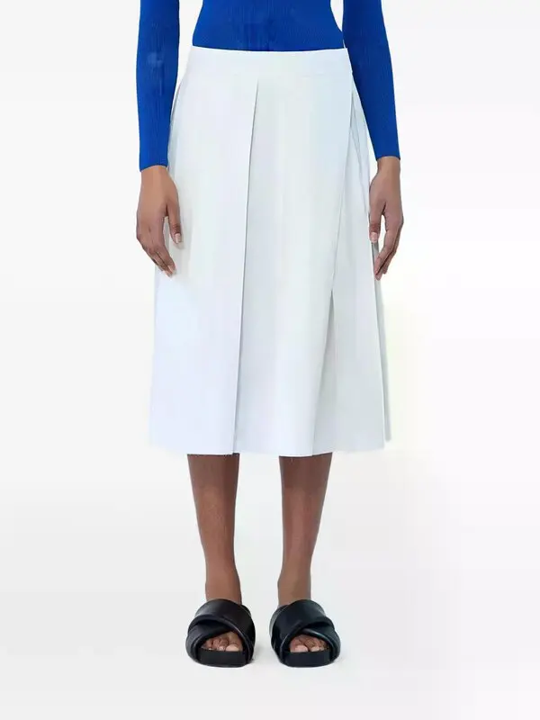 JIL SANDER A-line Pleated Midi Skirt