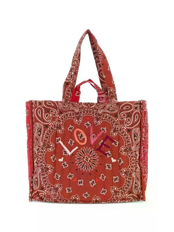 CALL IT BY YOUR NAME Maxi Cabas Quilted Tote Bag