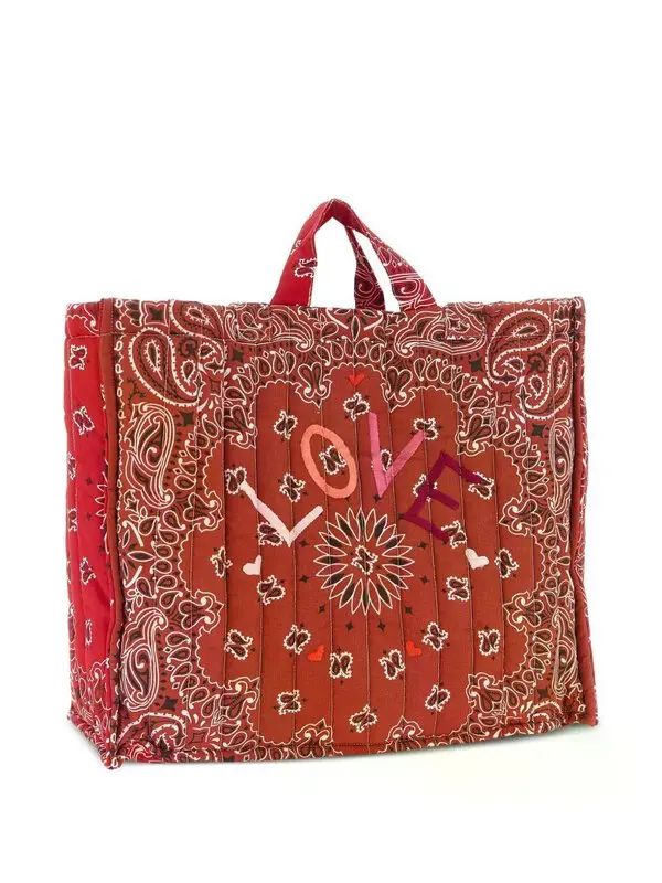 CALL IT BY YOUR NAME Maxi Cabas Quilted Tote Bag