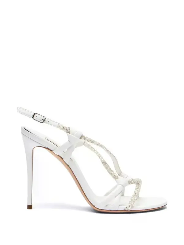 Casadei Julia Itaca Leather Sandals - White