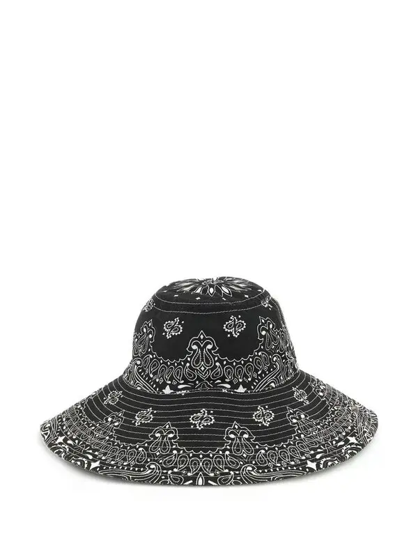 CALL IT BY YOUR NAME Printed Wide-brimmed Hat - Black