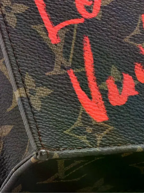 LOUIS VUITTON Petit Sac Plat Limited Edition Fall In Love Monogram Tote - Brown