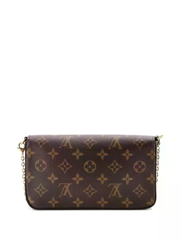LOUIS VUITTON Felicie Pochette Monogram Canvas Crossbody Bag - Brown