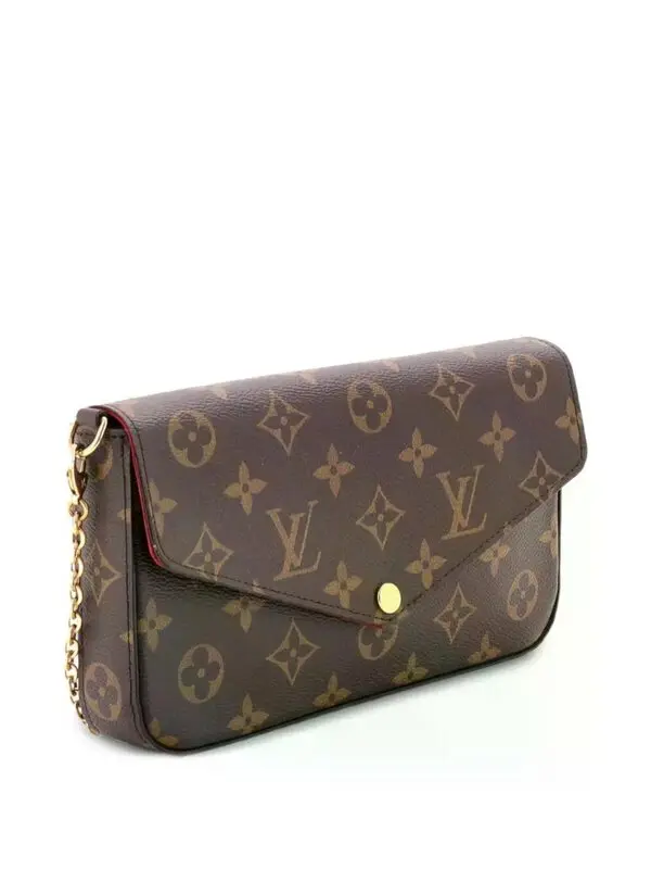 LOUIS VUITTON Felicie Pochette Monogram Canvas Crossbody Bag - Brown