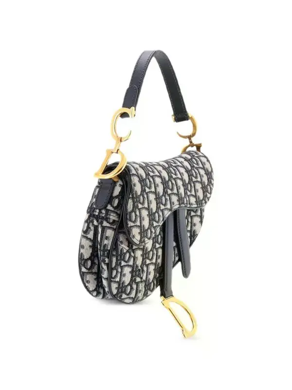 Dior Saddle Handbag Oblique Canvas Mini Shoulder Bag - Blue