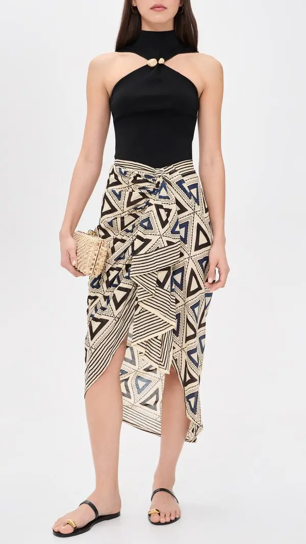GUADALUPE DESIGN Allegra Pareo Skirt - Mocha