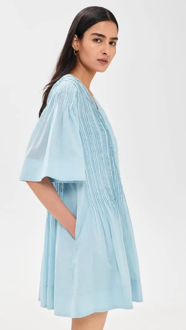 Sea Alberte Solid Mini Dress - Blue