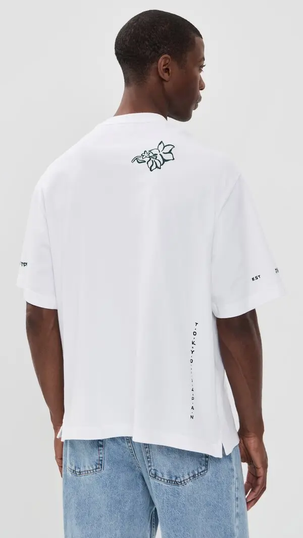 Maison Kitsuné Art Nouveau Stamps Oversize Tee - White