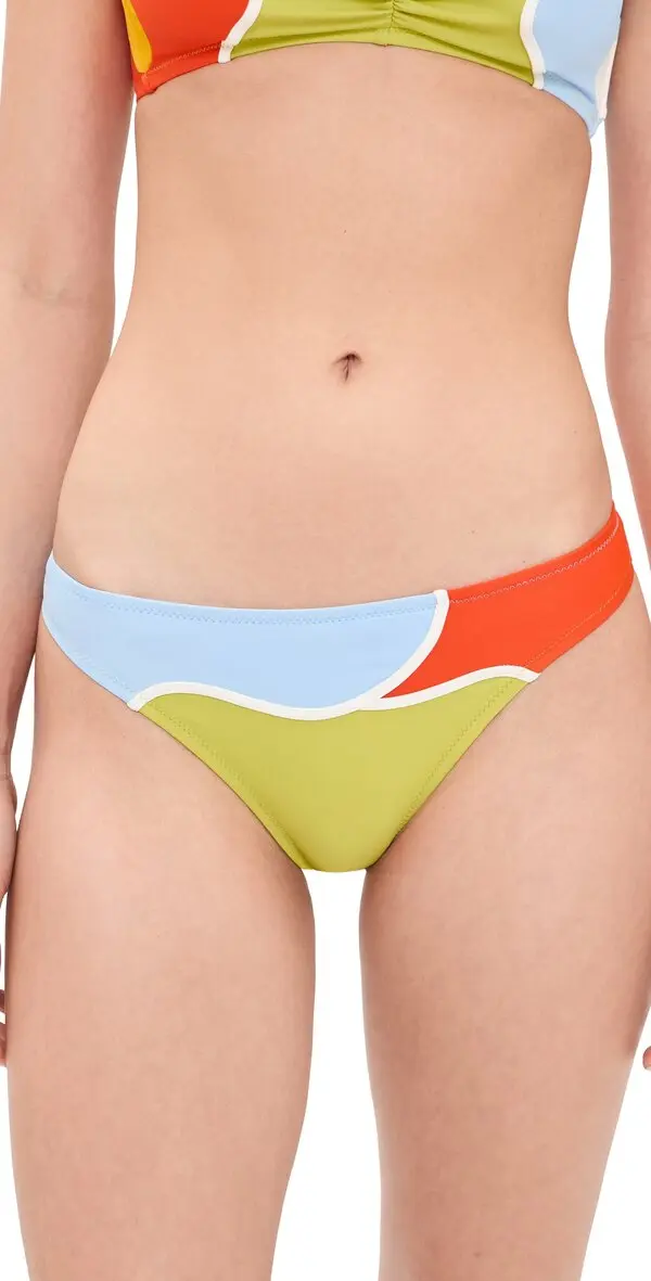 Solid & Striped The Teagan Bikini Bottom - Floral Color Block