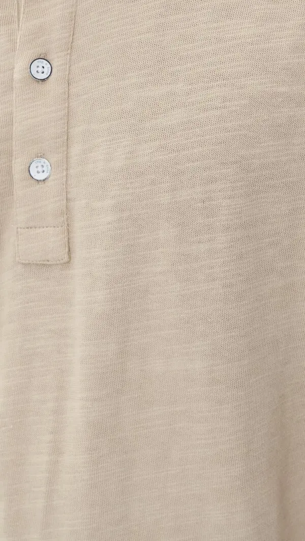 Rag & Bone Classic Flame Short Sleeve Henley Tee - Taupe