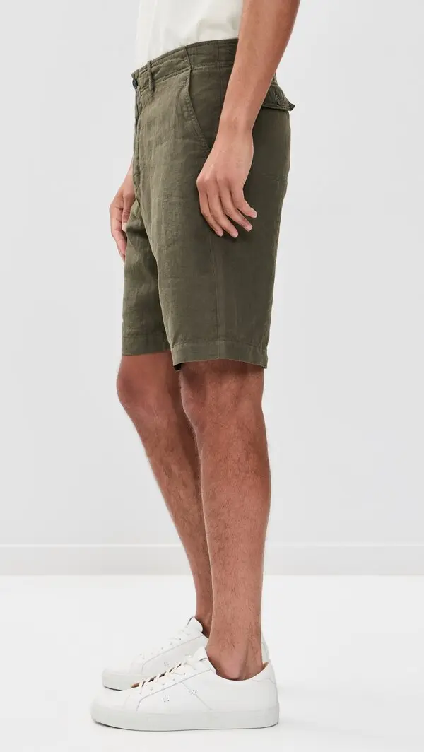 Fedeli Ajaccio Linen Shorts - Olive