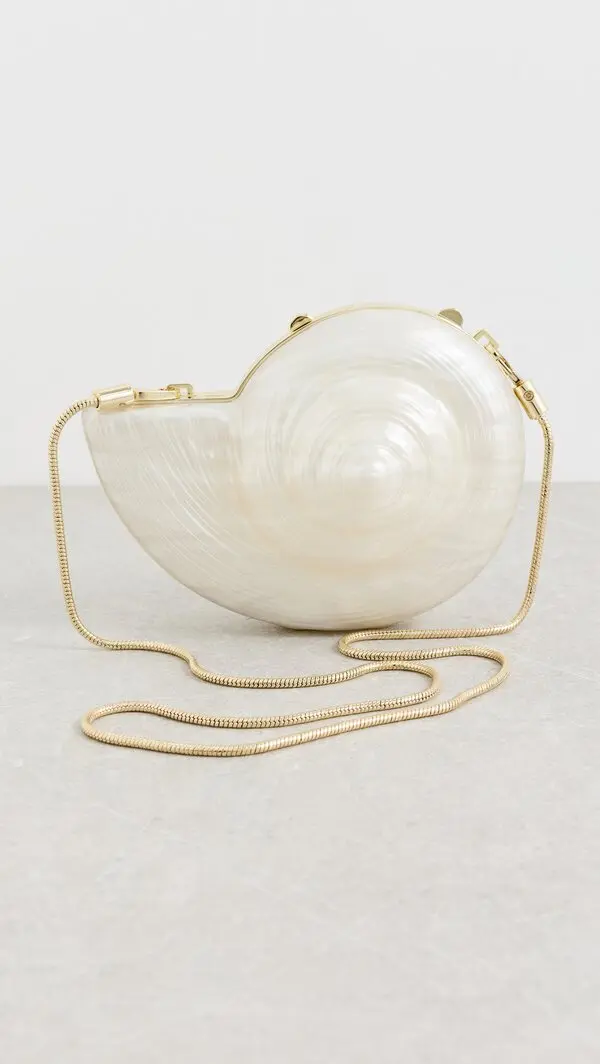 Simkhai Marion Seashell Clutch - Pearl