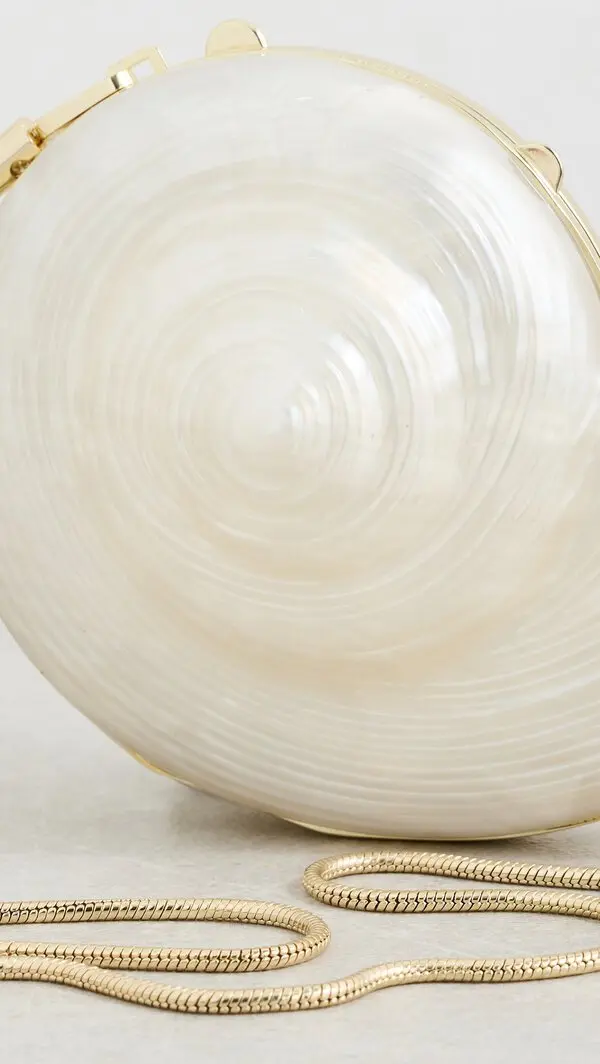Simkhai Marion Seashell Clutch - Pearl