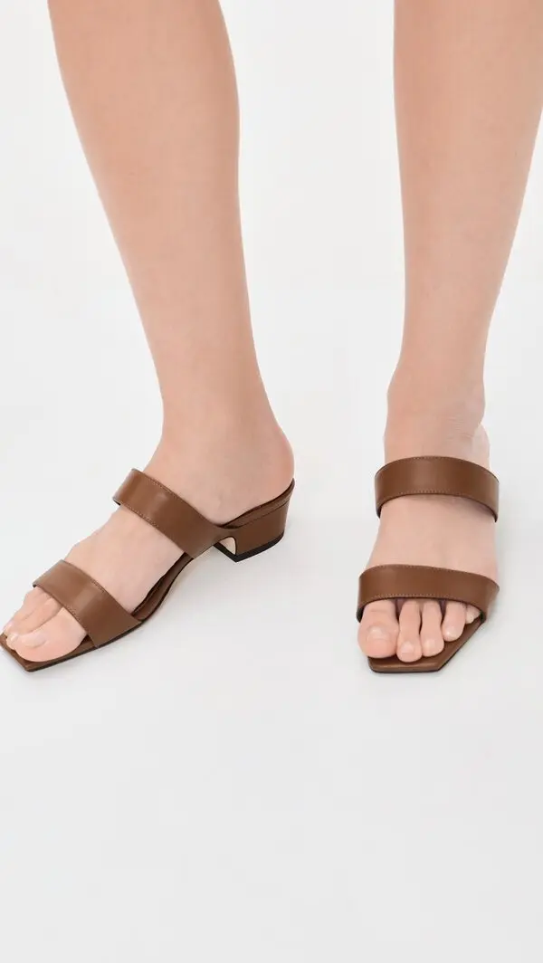 AeydĒ Kemi Nappa Leather Sandals - Tobacco