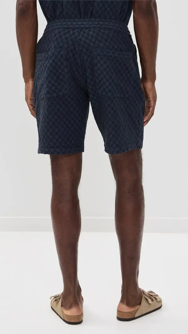 Universal Works Textured Check Cotton Shorts