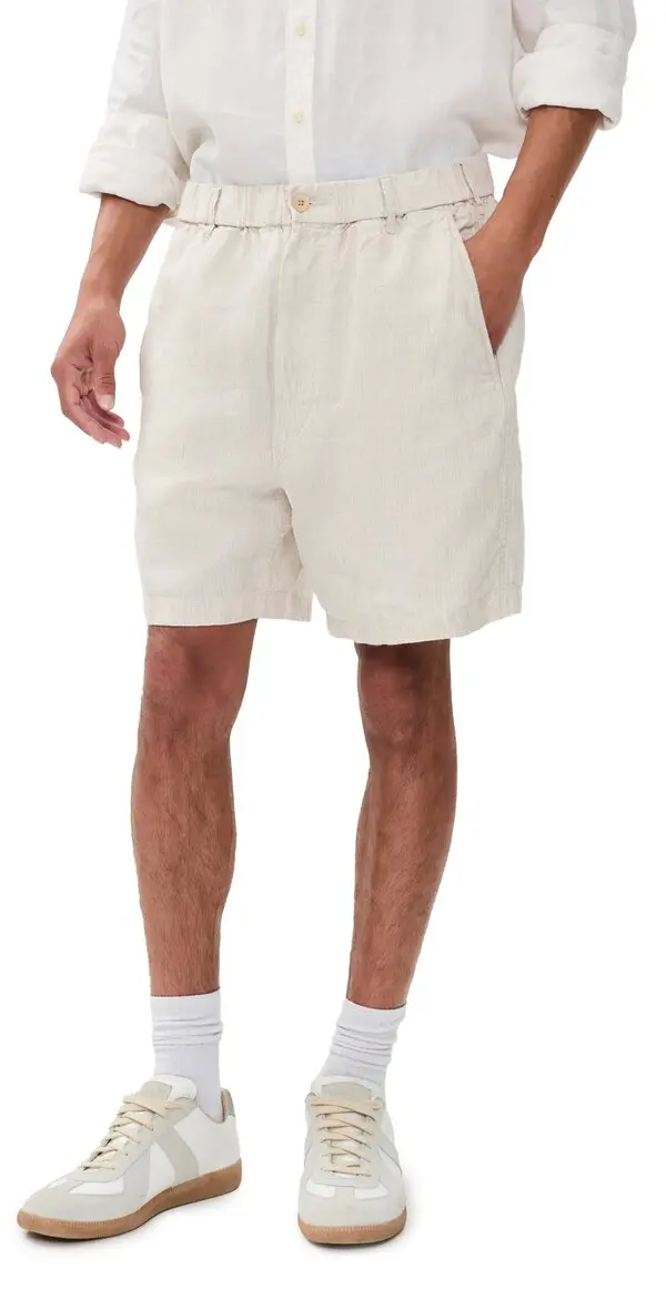 Madewell Linen Pull-on Shorts - Bleached