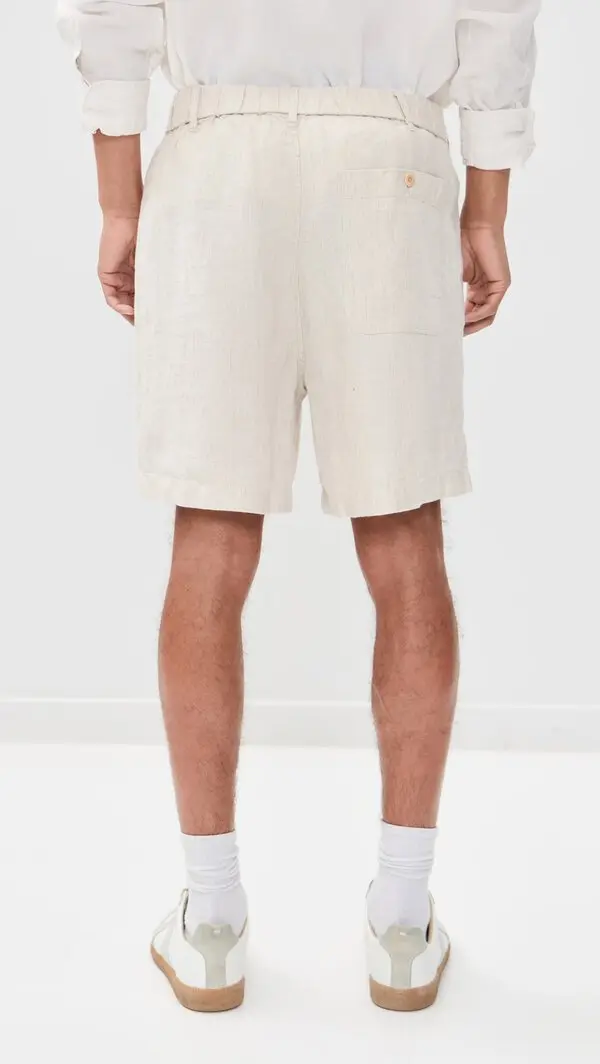 Madewell Linen Pull-on Shorts - Bleached