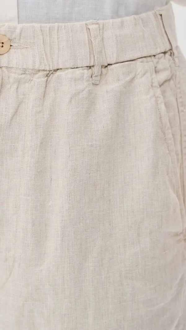 Madewell Linen Pull-on Shorts - Bleached