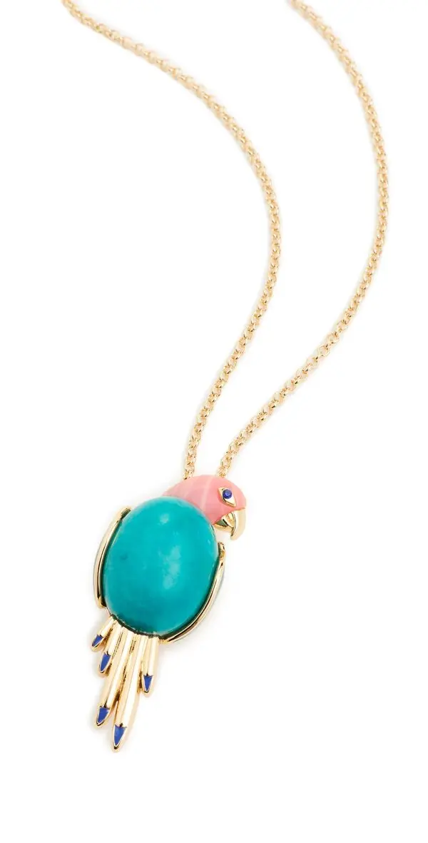 Lele Sadoughi Eileen Parrot Convertible Necklace - Turquoise