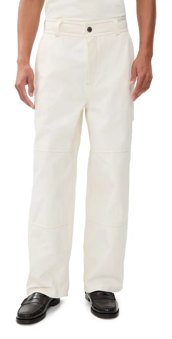 AMI Paris Workwear Trousers - Blanc Creme
