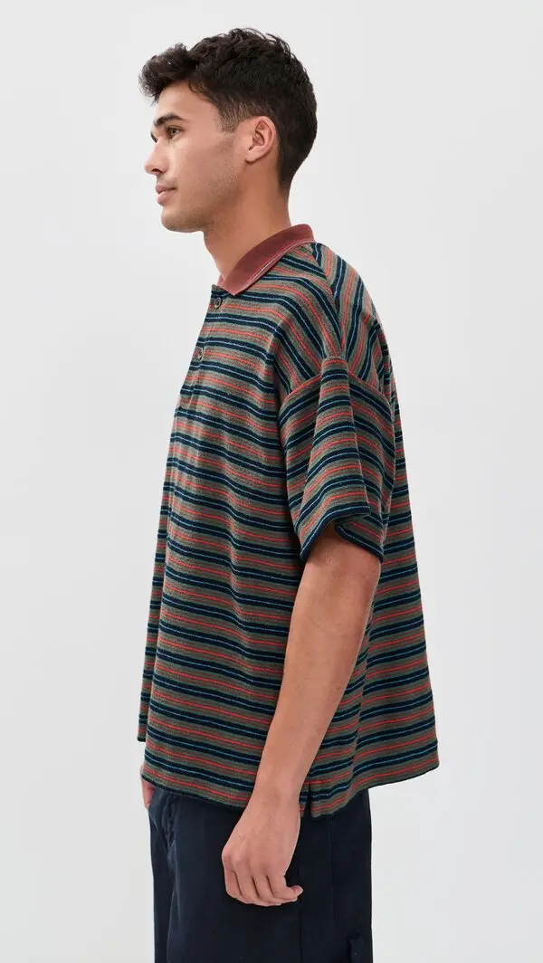 Howlin' Striped Terry Space Polo - Astro Mind