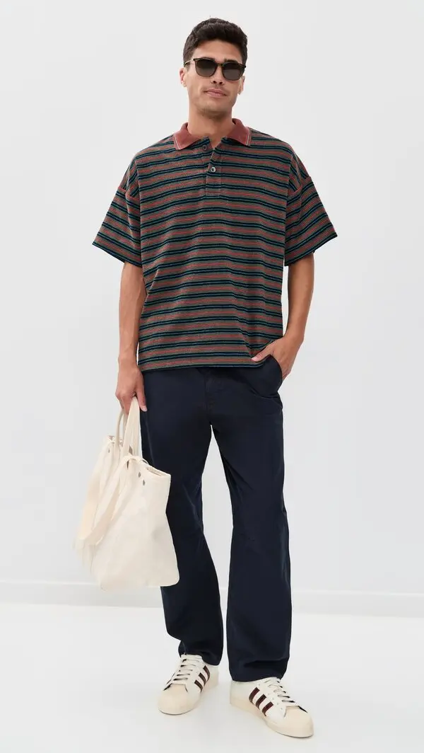Howlin' Striped Terry Space Polo - Astro Mind