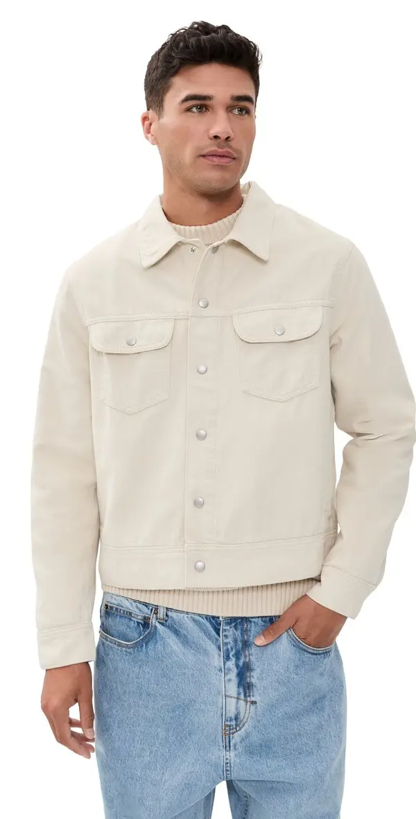 FRAME Canvas Trucker Jacket - Off White
