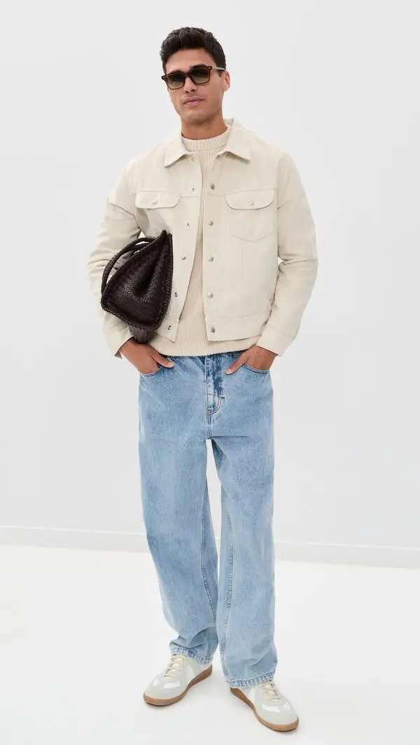 FRAME Canvas Trucker Jacket - Off White