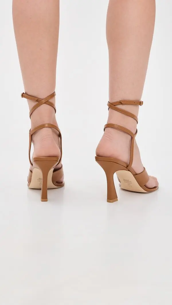 STUART WEITZMAN Vinnie Wrap Thong 85 Sandals - Boho Tan