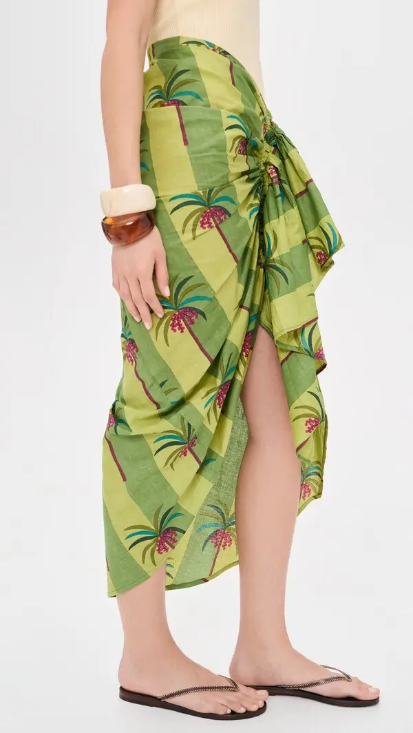 GUADALUPE DESIGN Luciana Palm Pareo Skirt