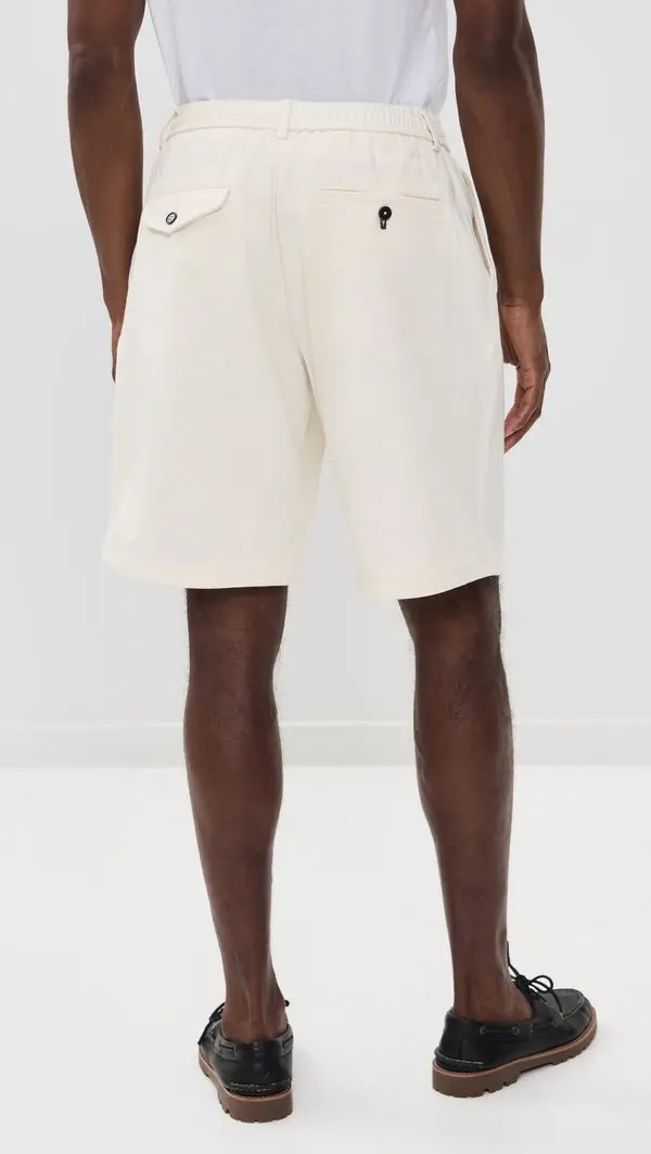 Universal Works Pleated Track Shorts - Ecru
