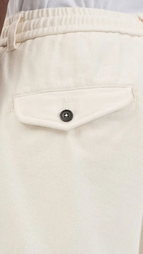 Universal Works Pleated Track Shorts - Ecru