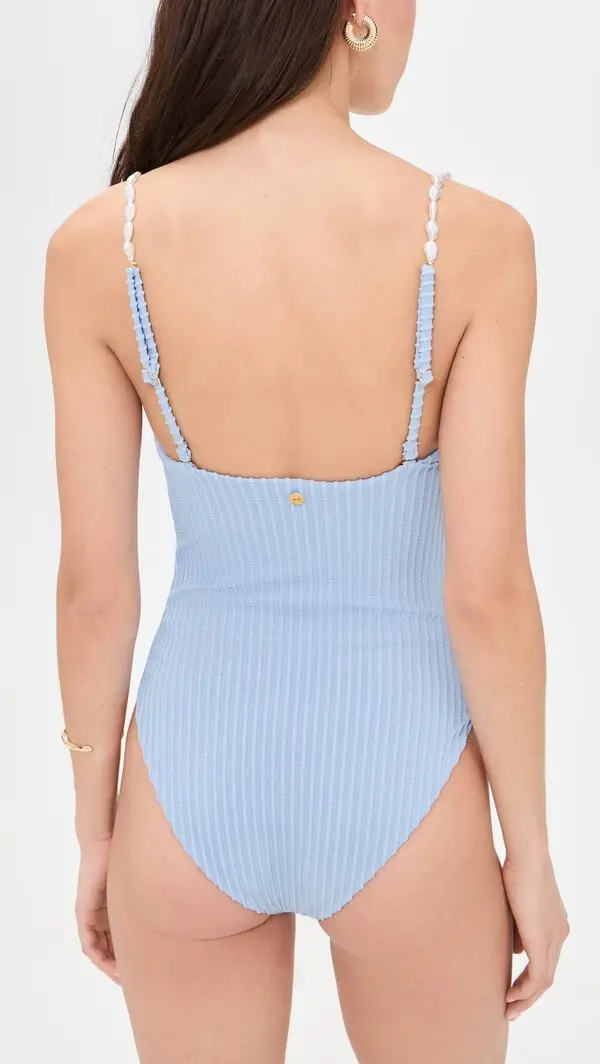 PALMACEA Mare-piece One-piece Swimsuit - Shell Sky