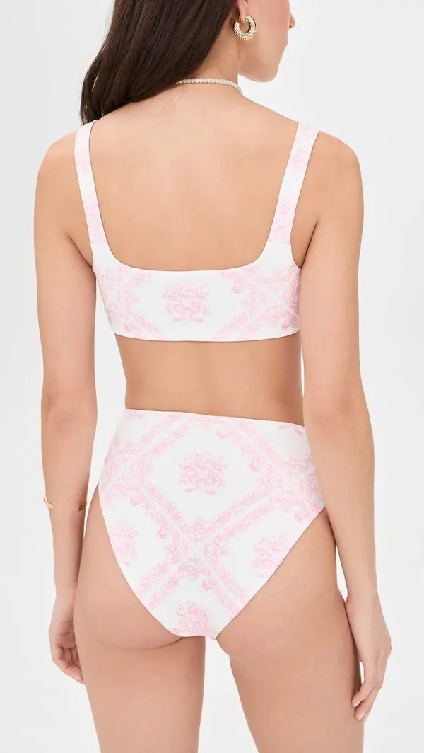 LoveShackFancy Perrin Floral Print Bikini Set